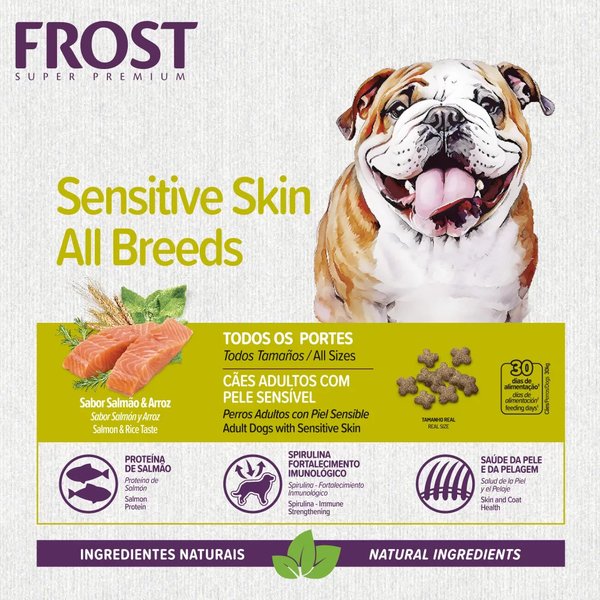 Ração Frost Sensitive Skin 10kg - Nutrição Especializada para Peles ...